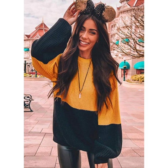 S. the Widow | Sweaters | Corrine Color Block Oversized Sweater | Poshmark